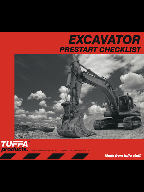 Excavator Prestart Checklist Book – NZ Tags